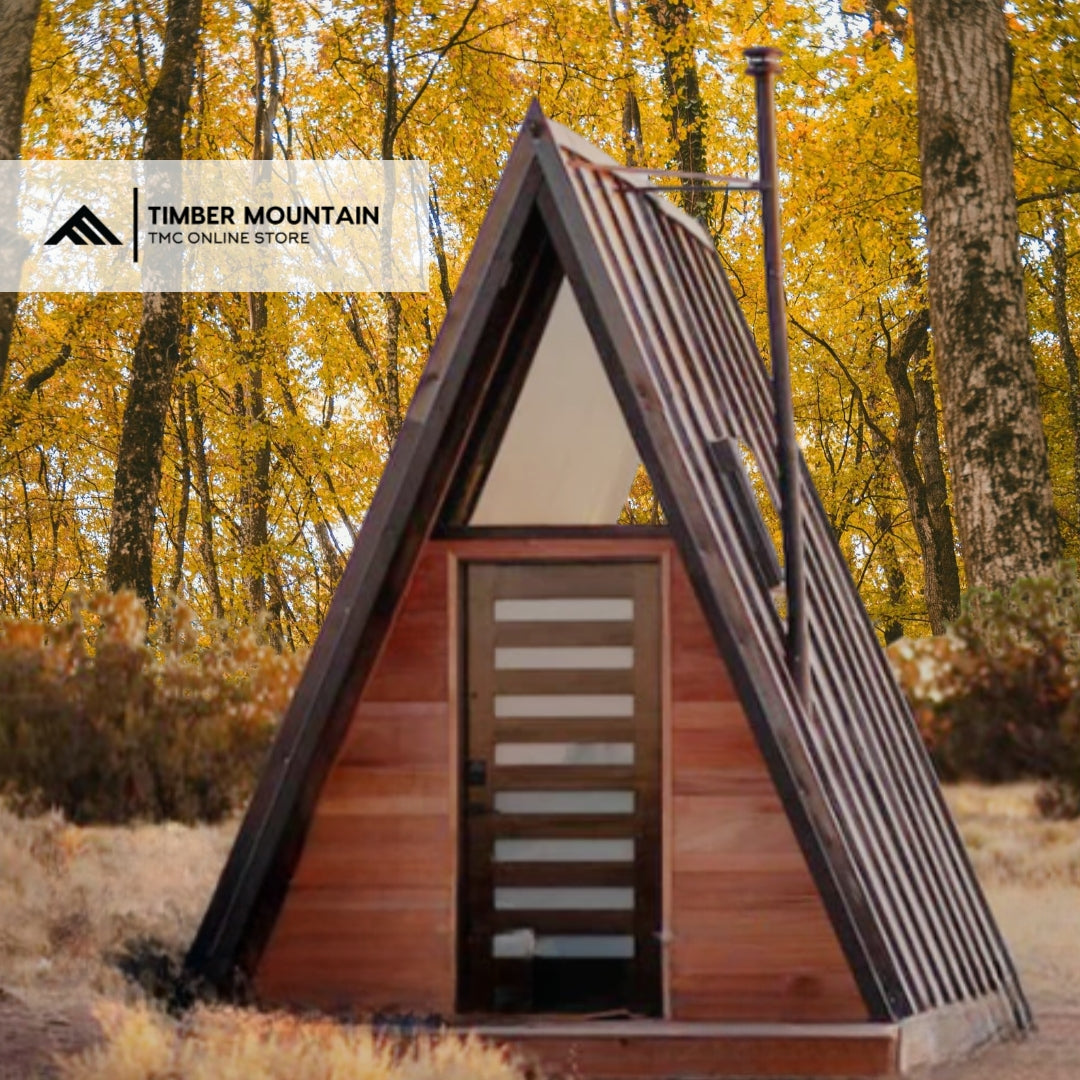 12ft x 16ft A- Frame Tiny Cabin - Skidded – Timber Mountain Custom ...